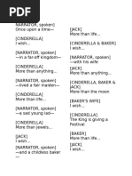 Into The Woods Playscript (Stephen Sondhiem & James Lapine) | PDF