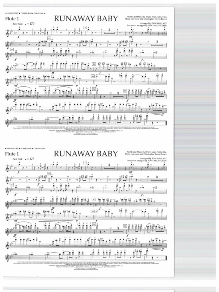 Runaway Baby - Flute | PDF