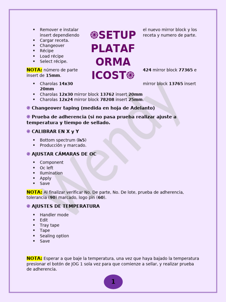 Setup Plataforma Icost | PDF
