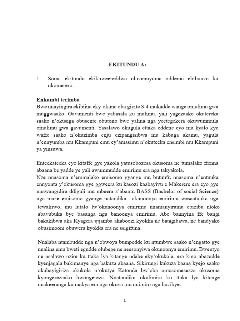 Luganda P2 | PDF