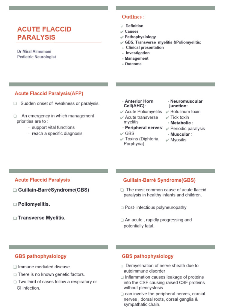 Acute Flaccid Paralysis Overview | PDF | Peripheral Neuropathy ...