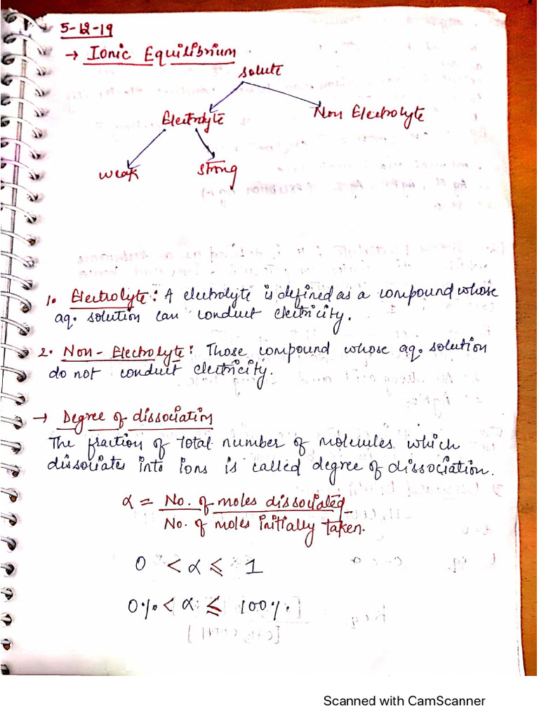 7.2 Ionic Equilibrium | PDF