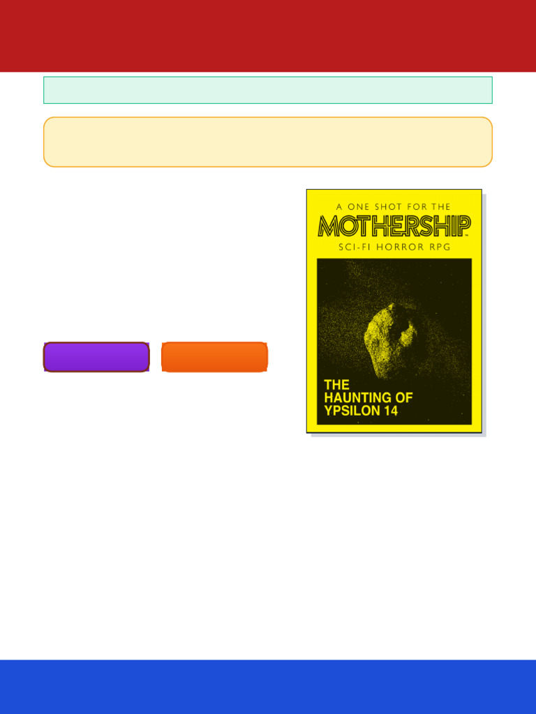 Mothership Haunting of Ypsilon 4 1st Edition Sean Mccay Ebook ...