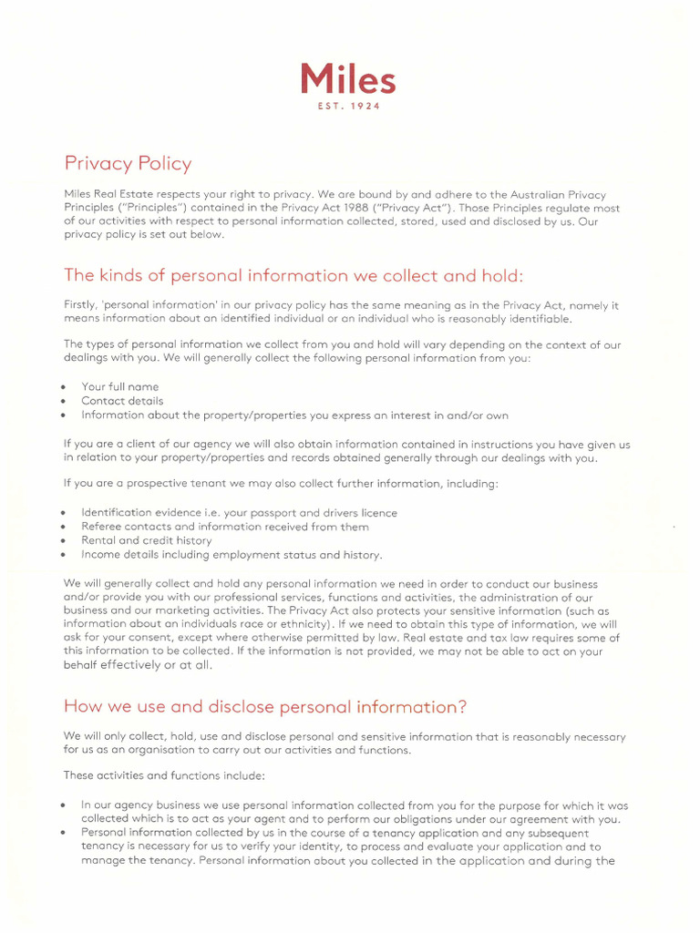 Privacy Statement | PDF