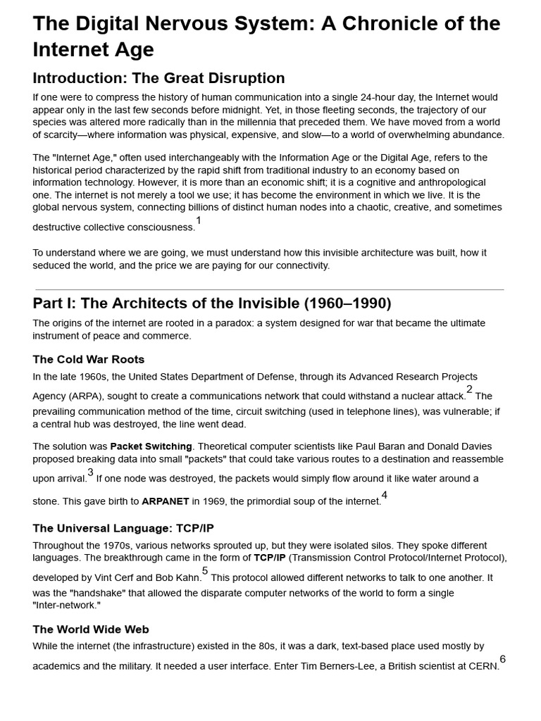 The Digital Nervous System_ a Chronicle of the Internet Age | PDF ...