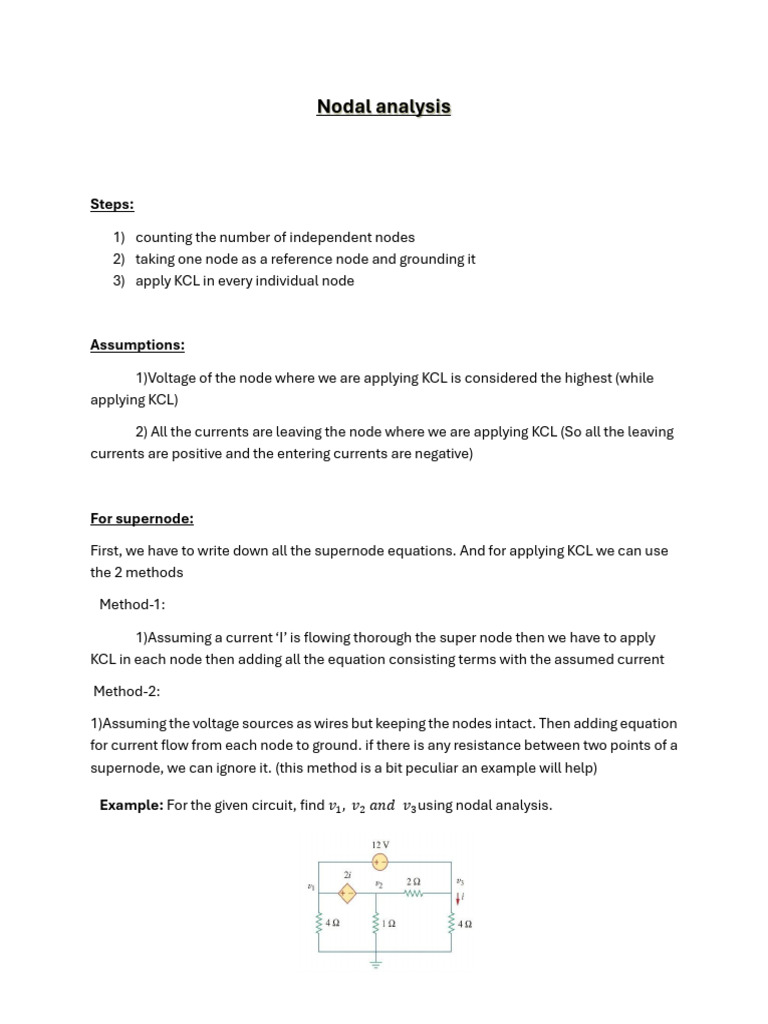 Nodal Analysis | PDF