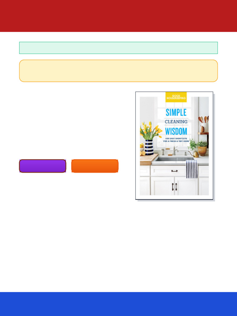 Good Housekeeping Simple Cleaning Wisdom 450 Easy Shortcuts For A Fresh ...