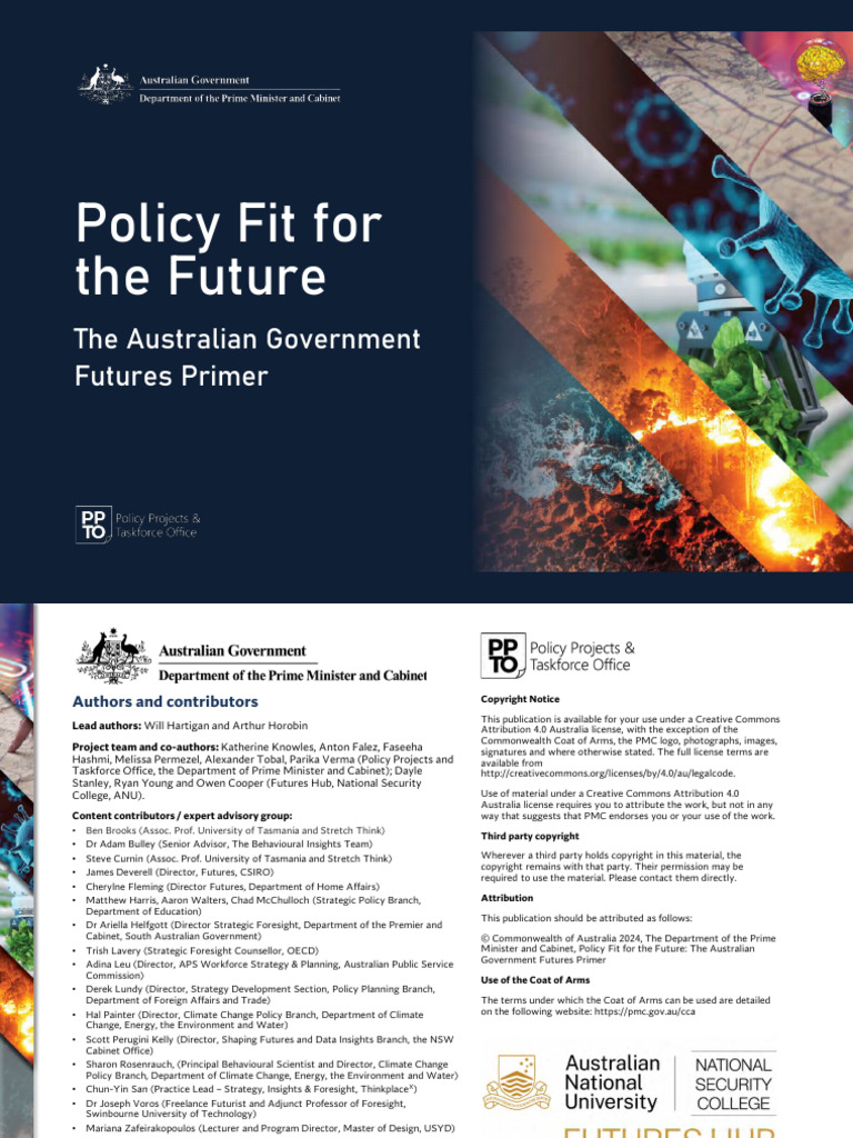 Policy Fit For The Future The Australian Government Futures Primer 2024 ...