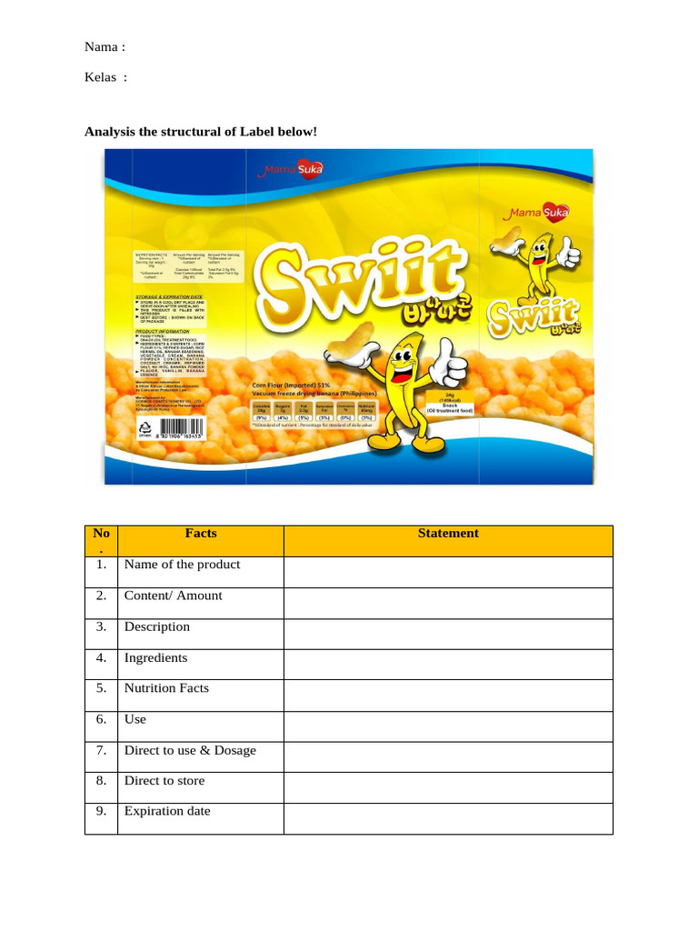 Label Structure Analysis Guide | PDF