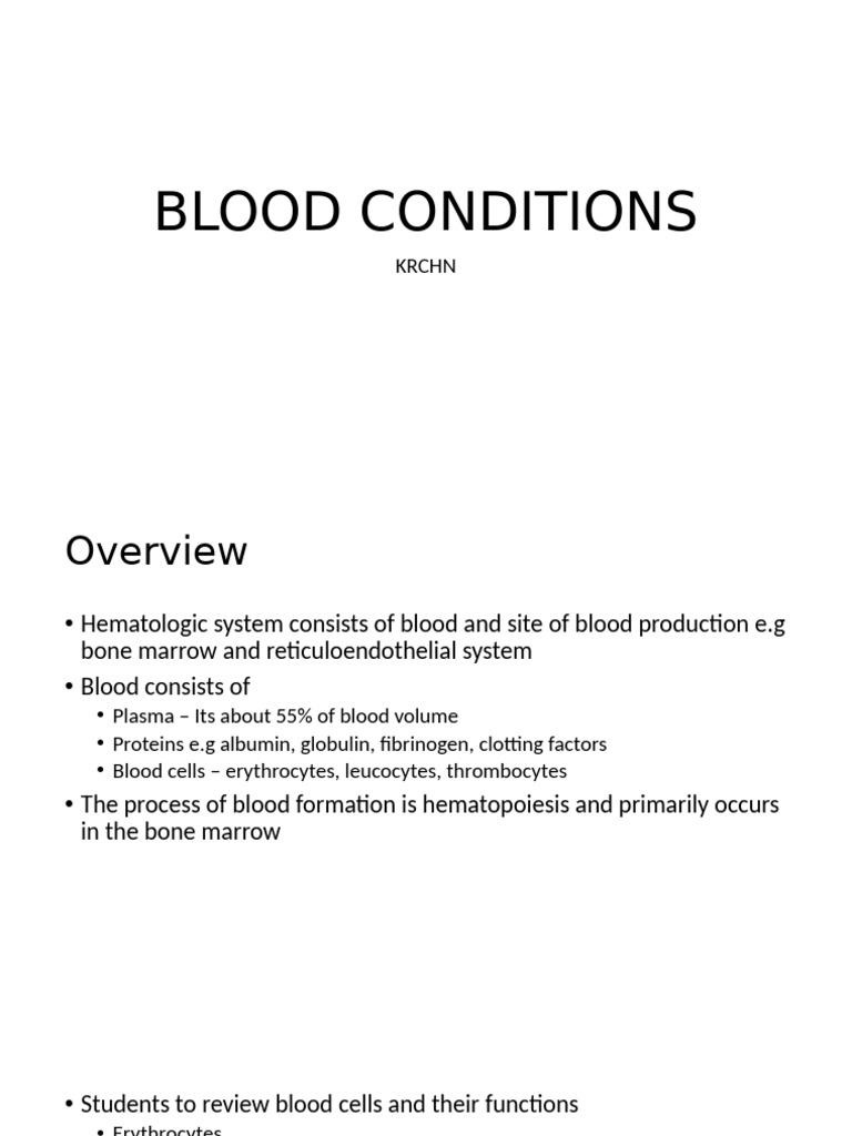 Understanding Blood Conditions and Anemia | PDF | Leukemia | Anemia