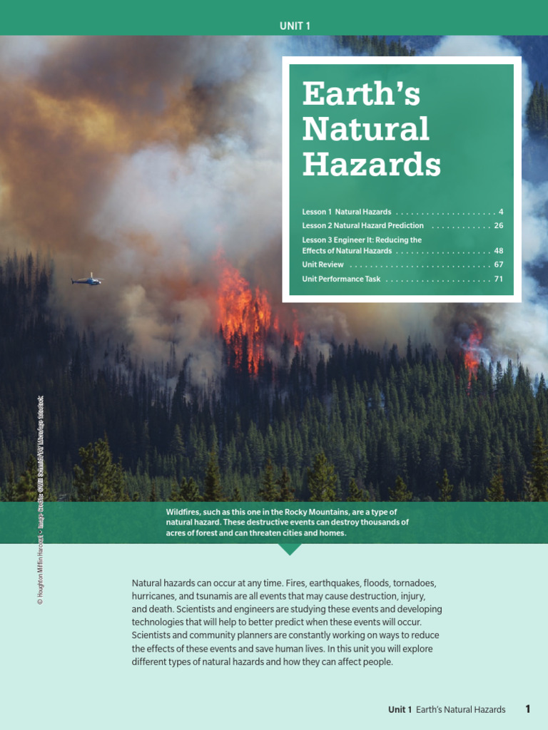 U1 - Earth's Natural Hazards | PDF | Natural Disasters | Volcano