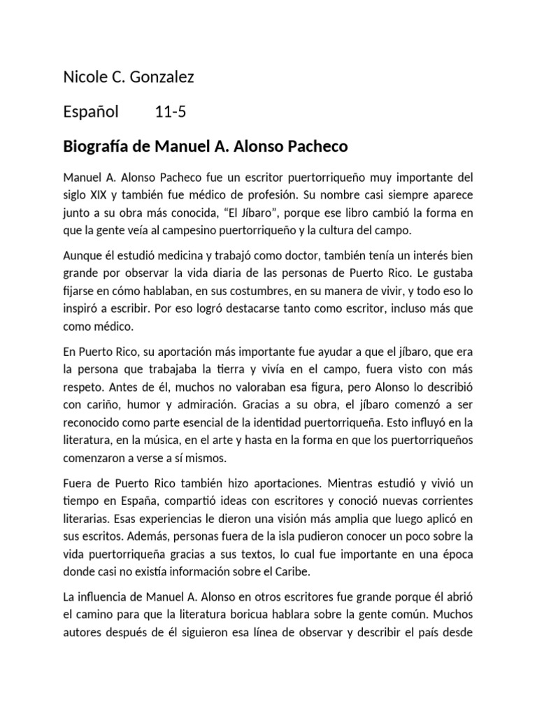 Manuel A Alonso - Nicole | PDF | Puerto Rico | Escritores