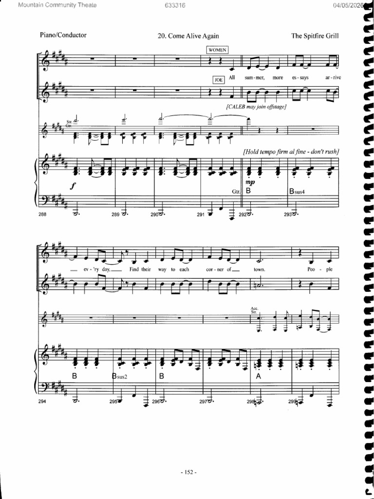 Come Alive Again For Callbacks | PDF