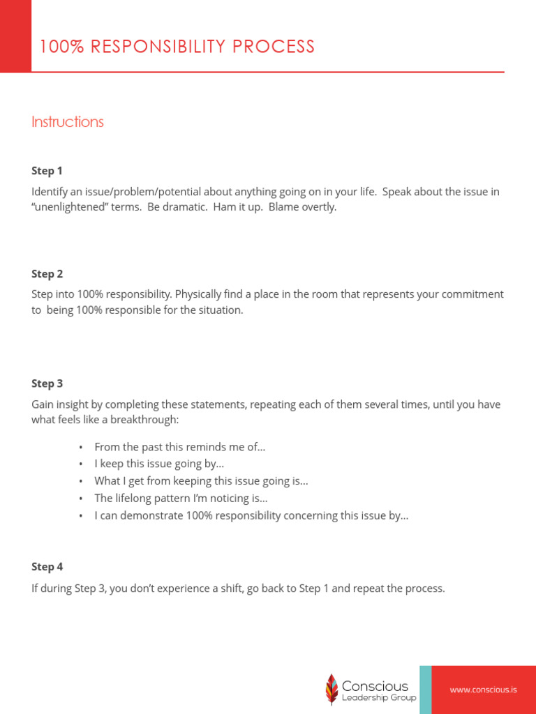 CLG-100% Responsibility Process | PDF