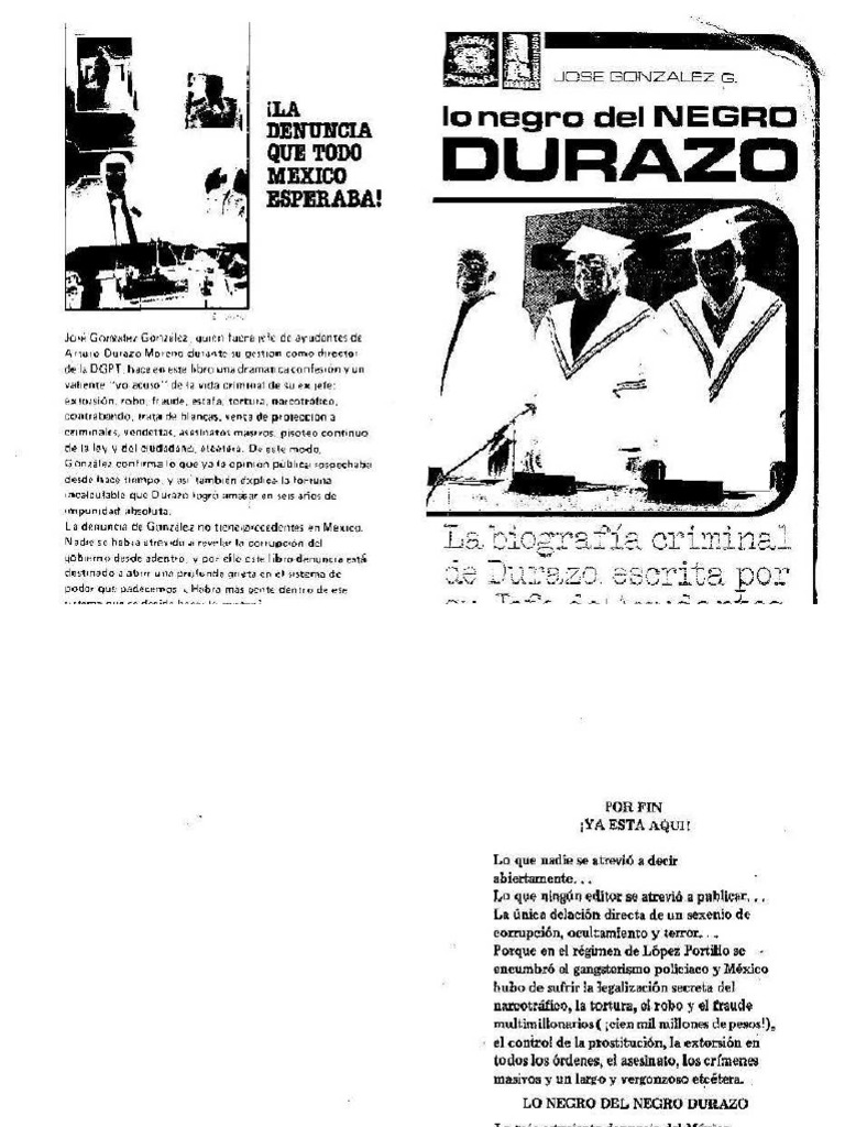 Lo Negro Del Negro Durazo | PDF