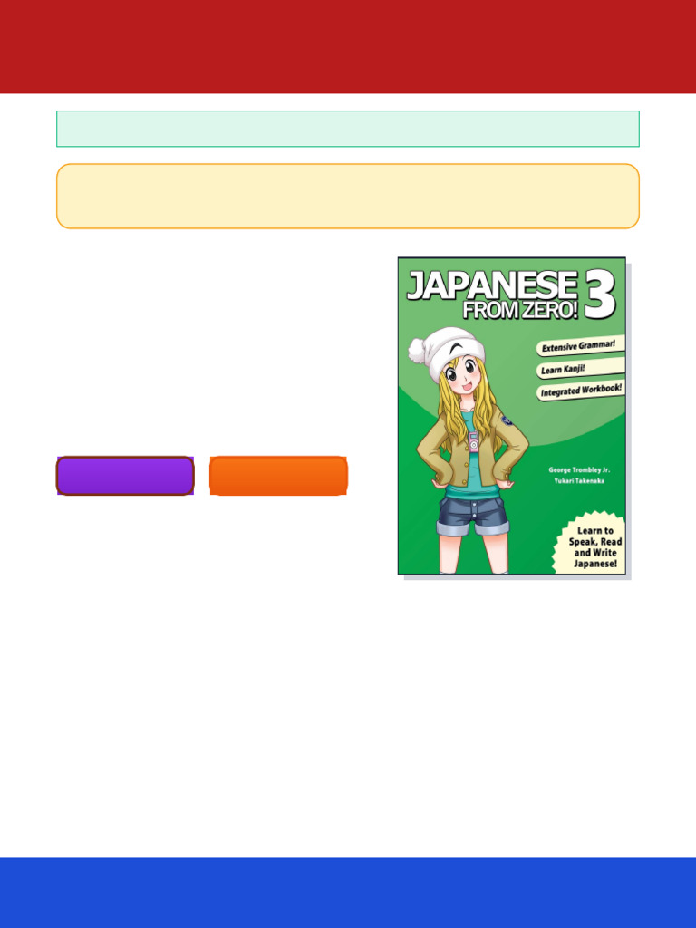 Japanese From Zero 3 Continue Mastering The Japanese Language 3rd ...