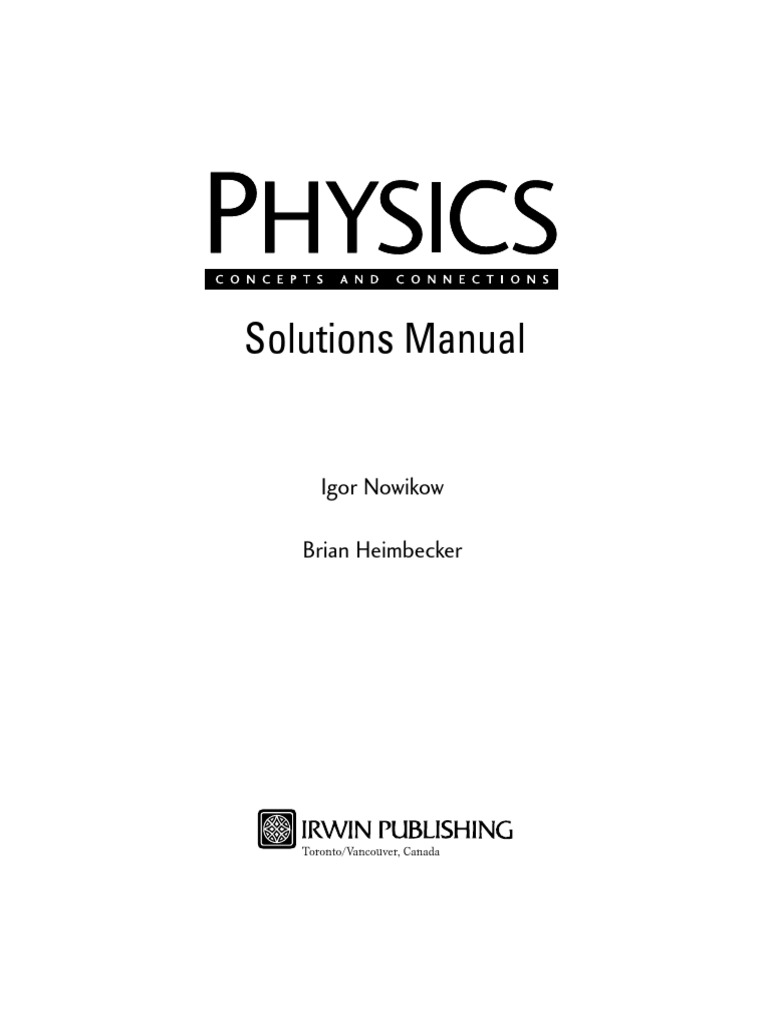 Pdfcoffee.com Physics 11 Solution Manual | PDF | Books | Copyright