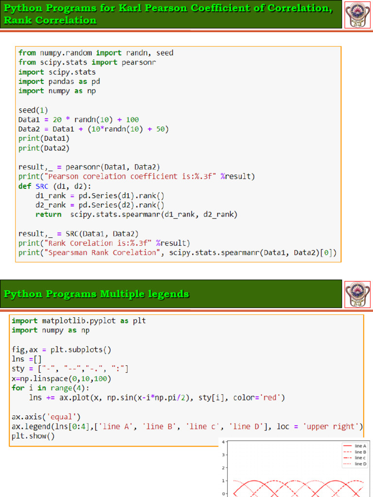 Python Programming: Correlation & Lists | PDF | Python (Programming ...