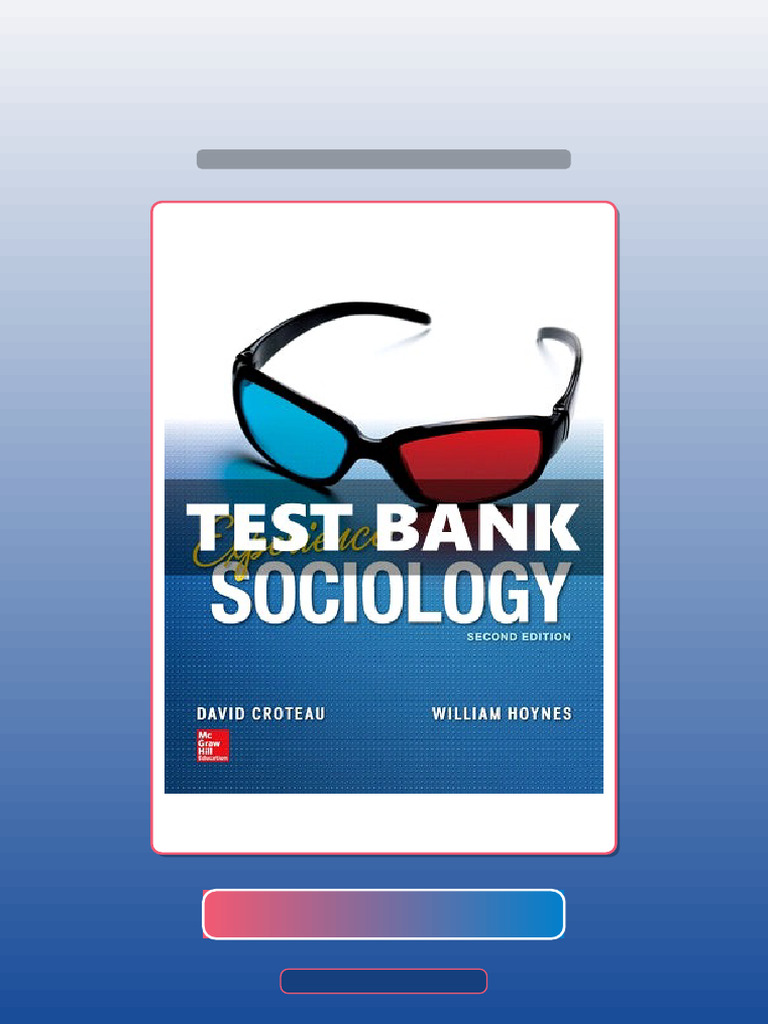 Experience Sociology 2 Ed Croteau Ebook and TestBank Bundle | PDF ...