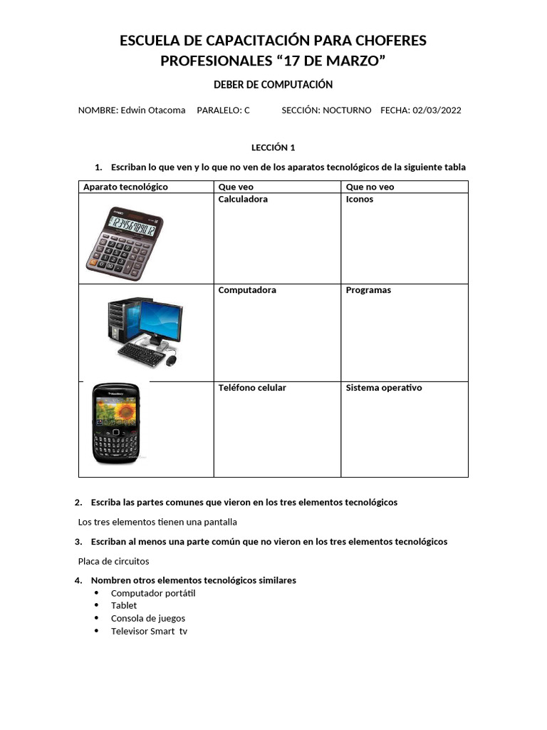 Deber Nª1(Compu) | PDF