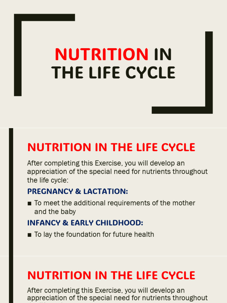 Essential Nutritional Needs by Life Stage | PDF | Foods | Vitamin