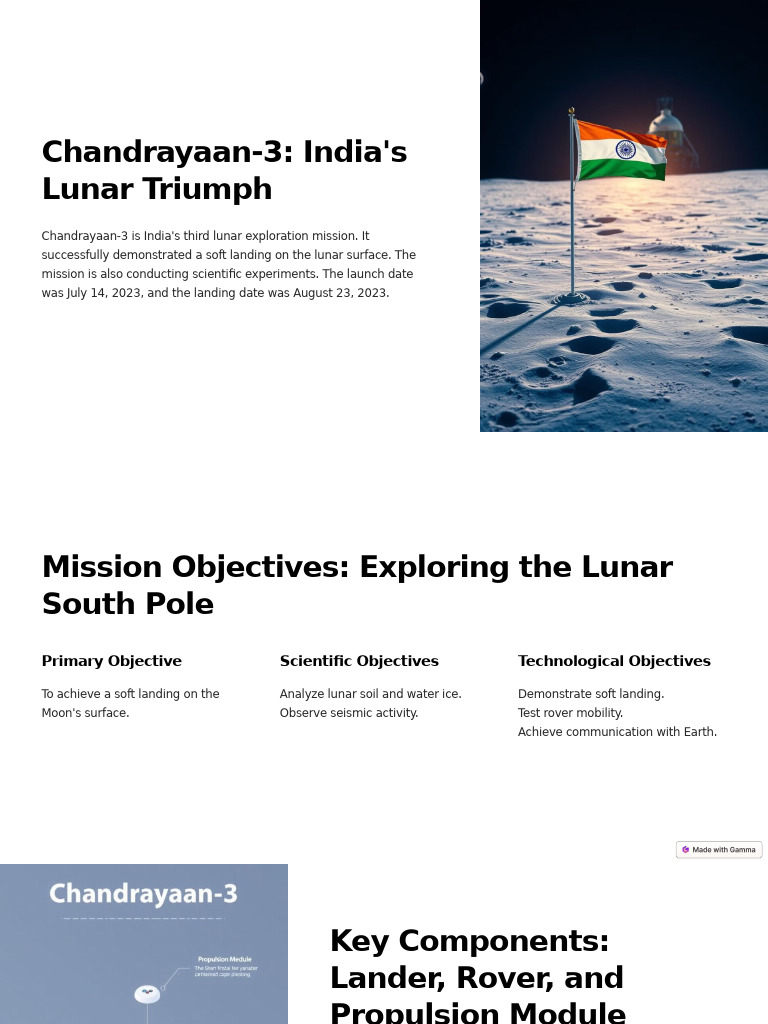 Chandrayaan 3 Indias Lunar Triumph (1) | PDF | Moon | Lunar Science