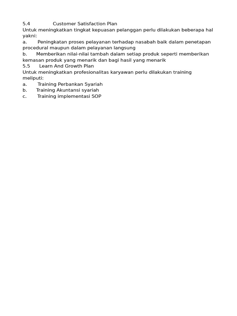 Customer Satisfaction Plan | PDF