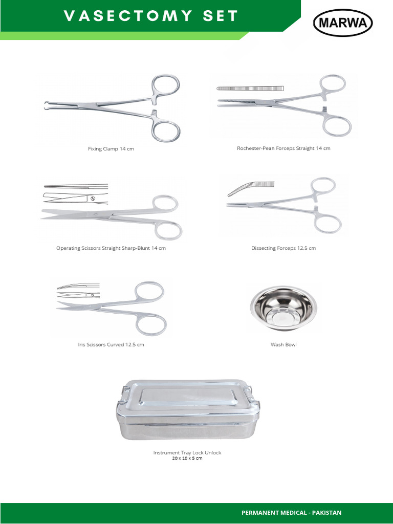 Vasectomy Set | PDF