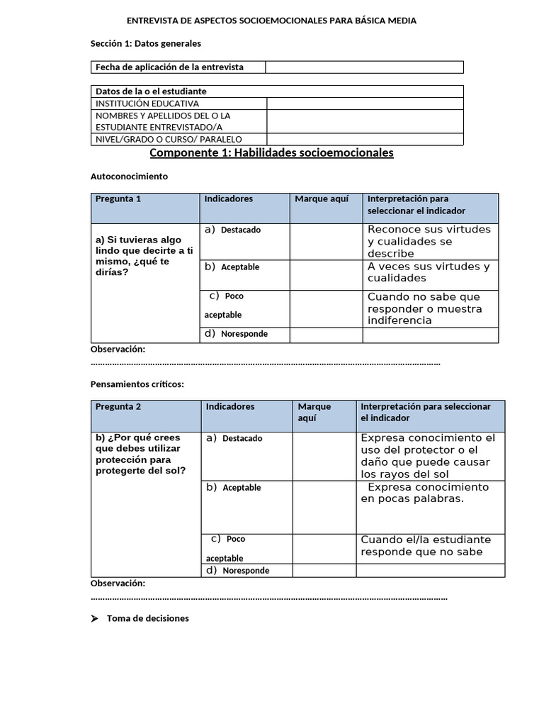 3. Entrevista Básica Media 20 03 2023 | PDF | Cognición | Ciencias del ...