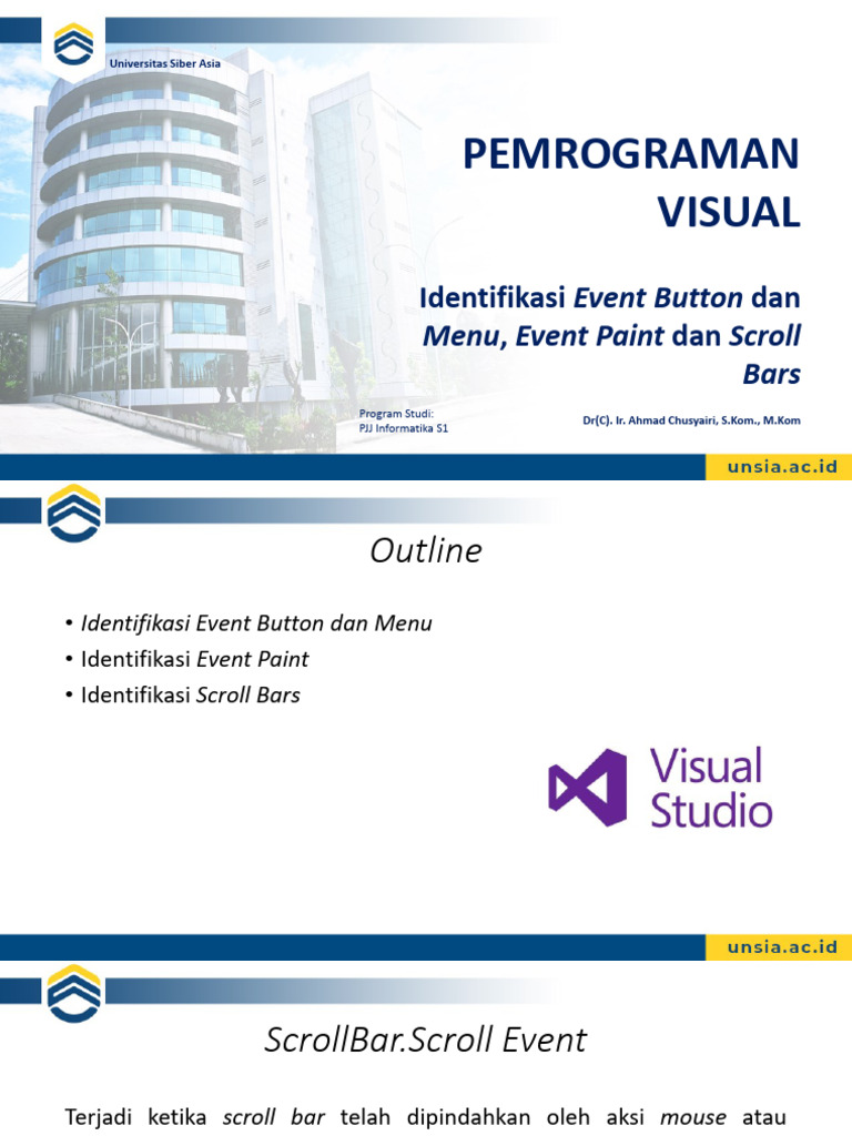 Identifikasi Event Button dan ScrollBar | PDF