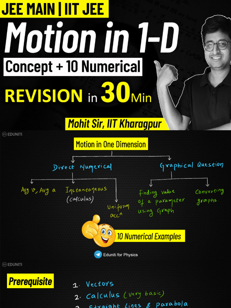 Motion in 1D_Eduniti | PDF