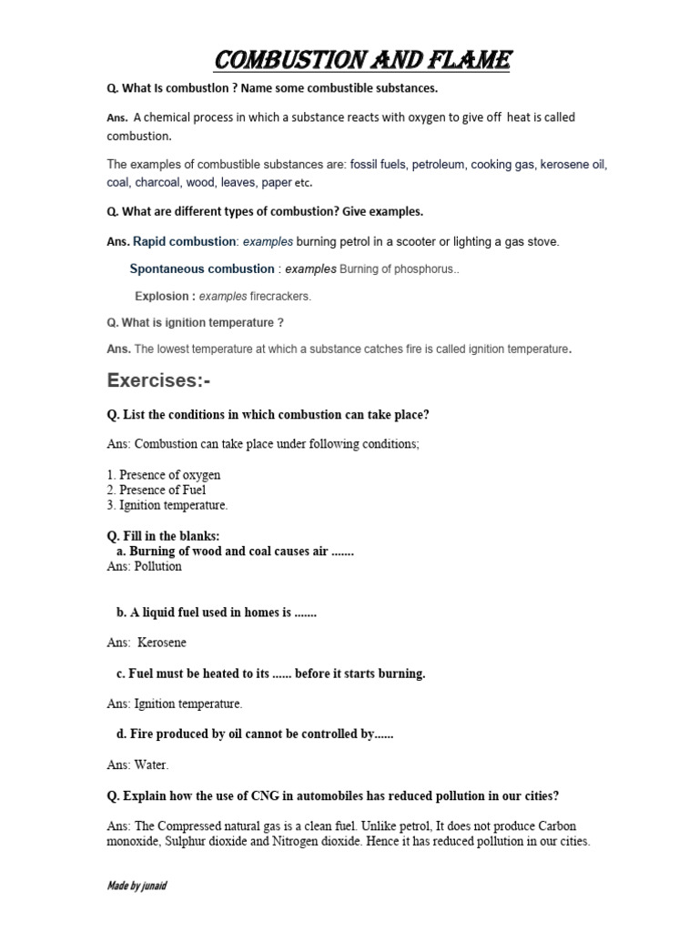 Understanding Combustion and Flame | PDF | Combustion | Liquefied ...