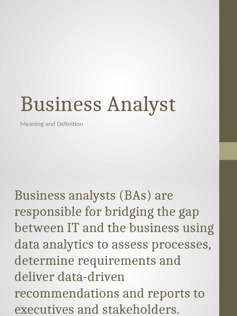 Business Analyst Roles and Responsibilities | PDF | Survey Methodology ...