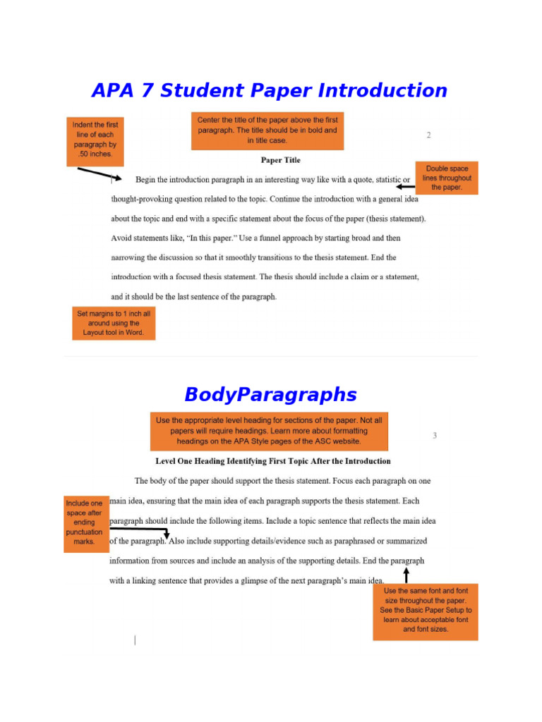 APA 7 Student Paper Introduction | PDF