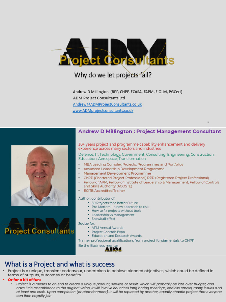 Why Do We Let Projects Fail | PDF | Risk | Project Management