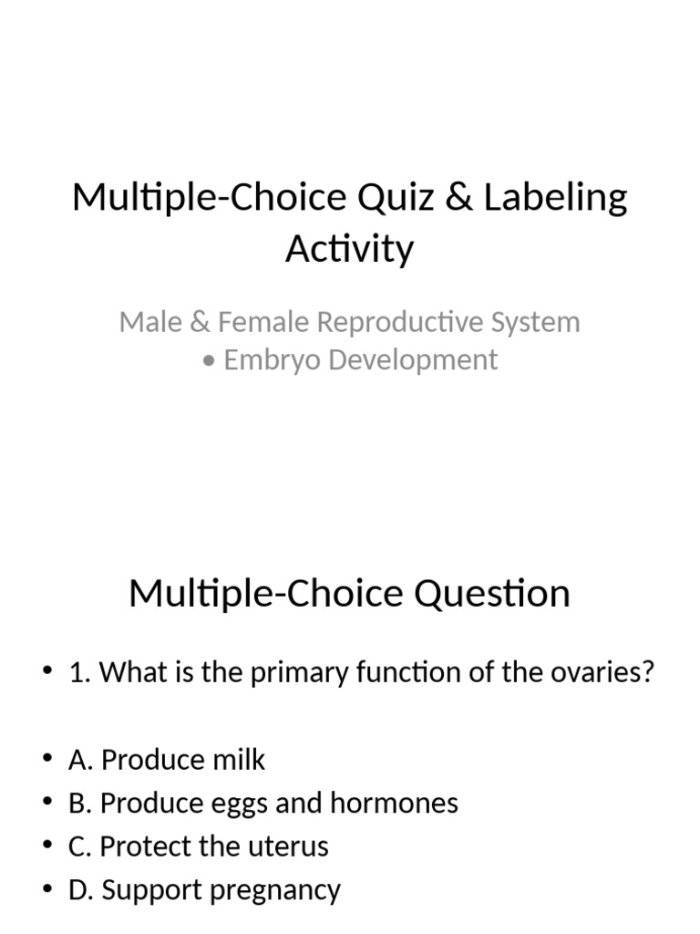 Reproductive MC and Labeling (1) | PDF | Uterus | Reproductive System