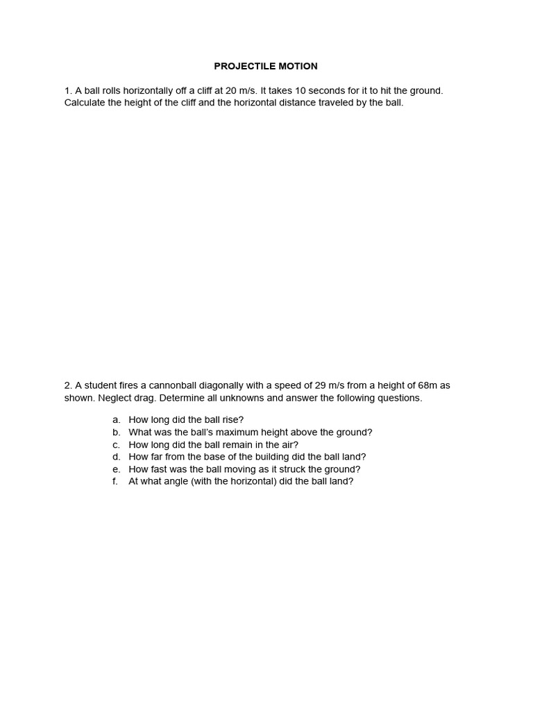 Projectile Motion | PDF