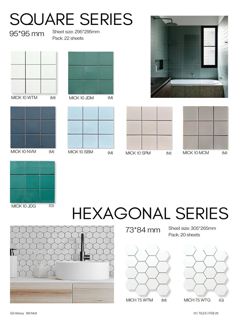 Tile Series Overview and Specifications | PDF
