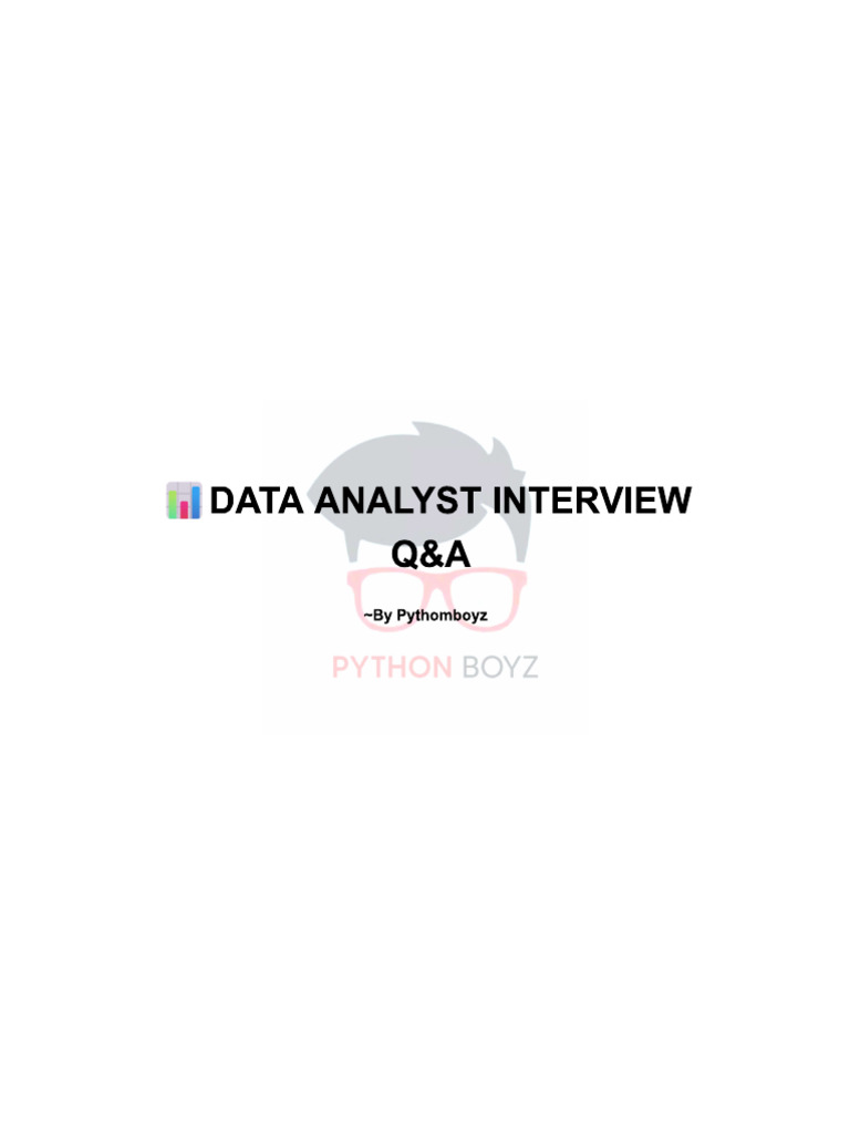 ?data Analyst Interview | PDF
