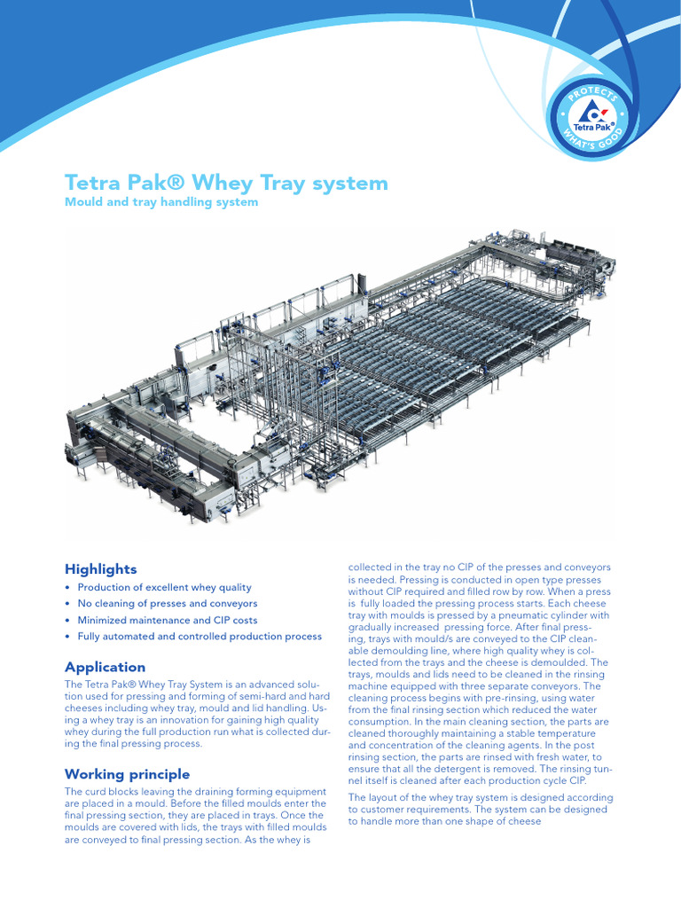 Tetra Pak Whey Tray System - PD | PDF | Cheese | Dairy Products