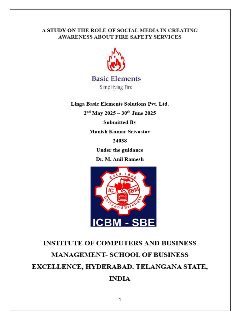 A STUDY ON THE ROLE OF SOCIAL MEDIA IN CREATING AWARENESS ABOUT FIRE ...