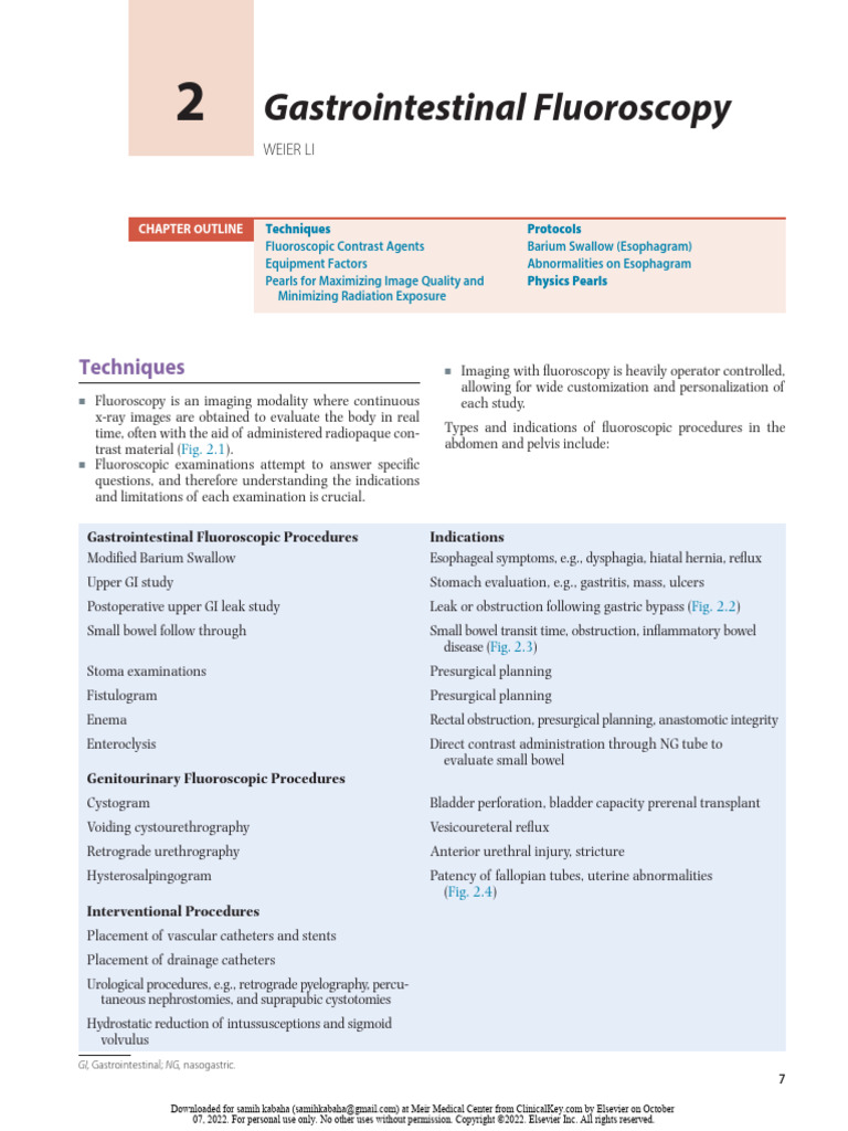2 - Gastrointestinal Fluoroscopy | PDF | Esophagus | Diseases And Disorders