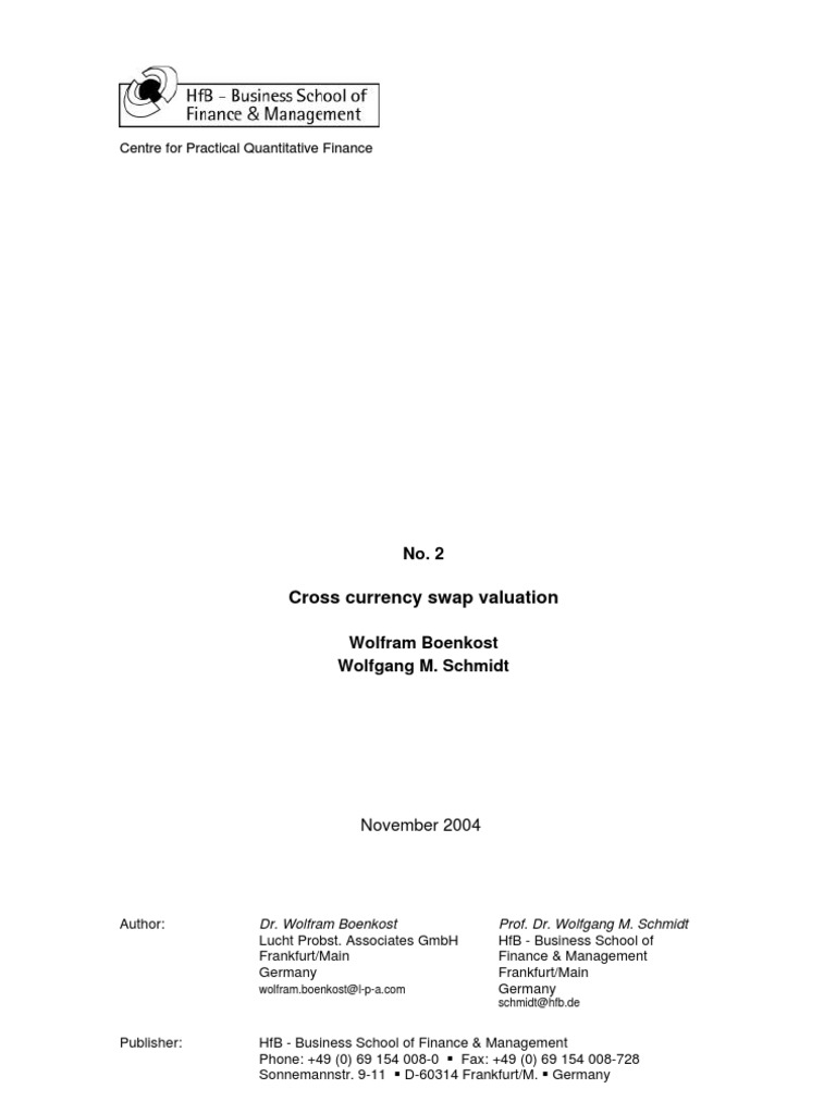 Cross Currency Swap Valuation Methods | PDF