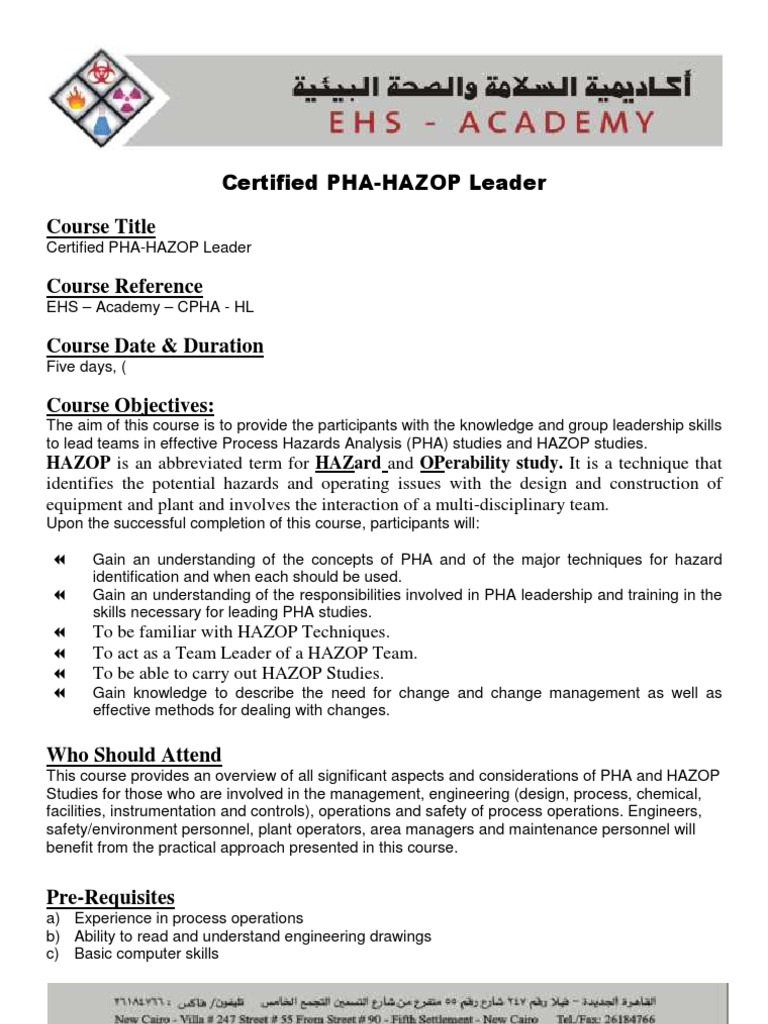 Certified PHA and HAZOP Leader | Leadership | Leadership & Mentoring