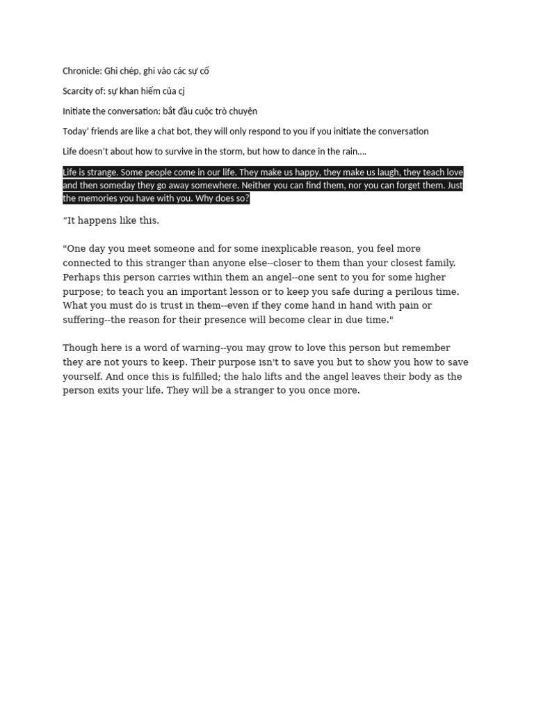 Reflections on Life and Connections | PDF