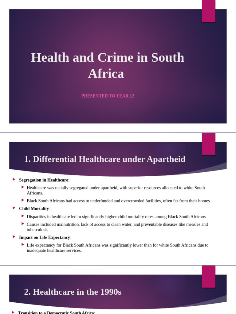 Health and Crime in South Africa | PDF | South Africa | Apartheid