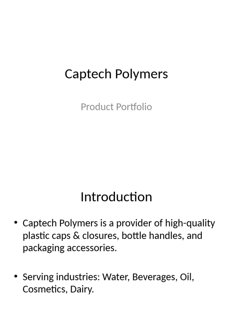 Captech Polymers Presentation | PDF