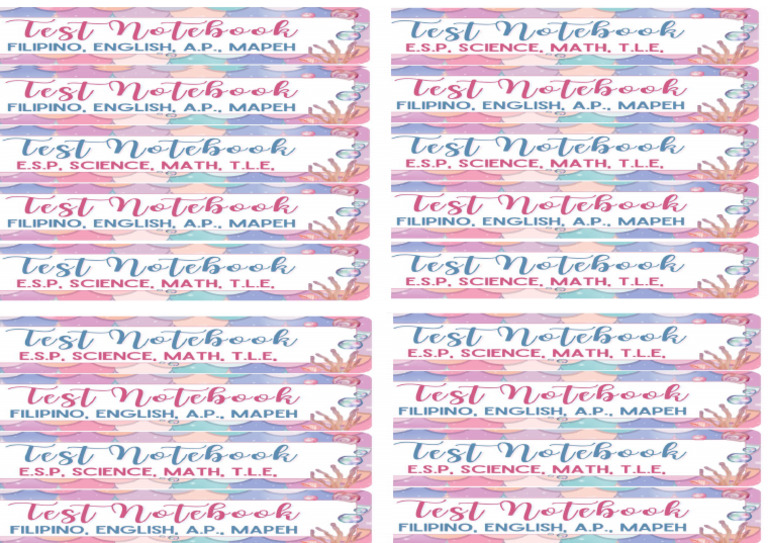 Label Test Notebook | PDF
