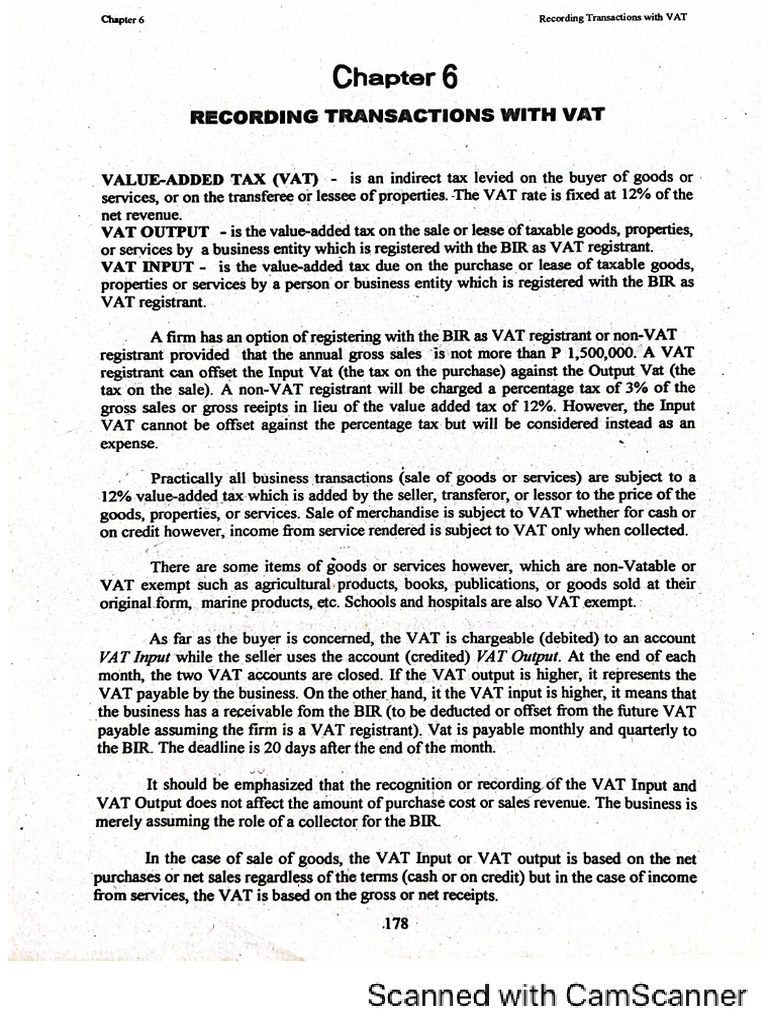 Vat 1 | PDF