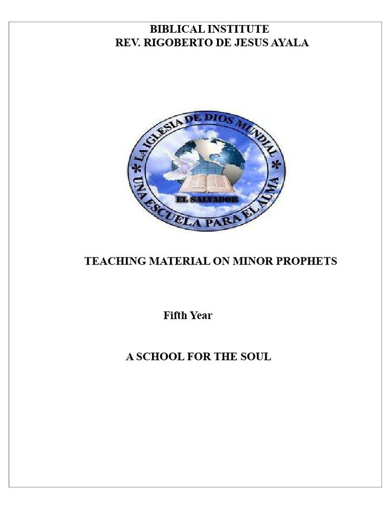 Teaching Material on Minor Prophets | PDF | Twelve Minor Prophets | Nevi'im